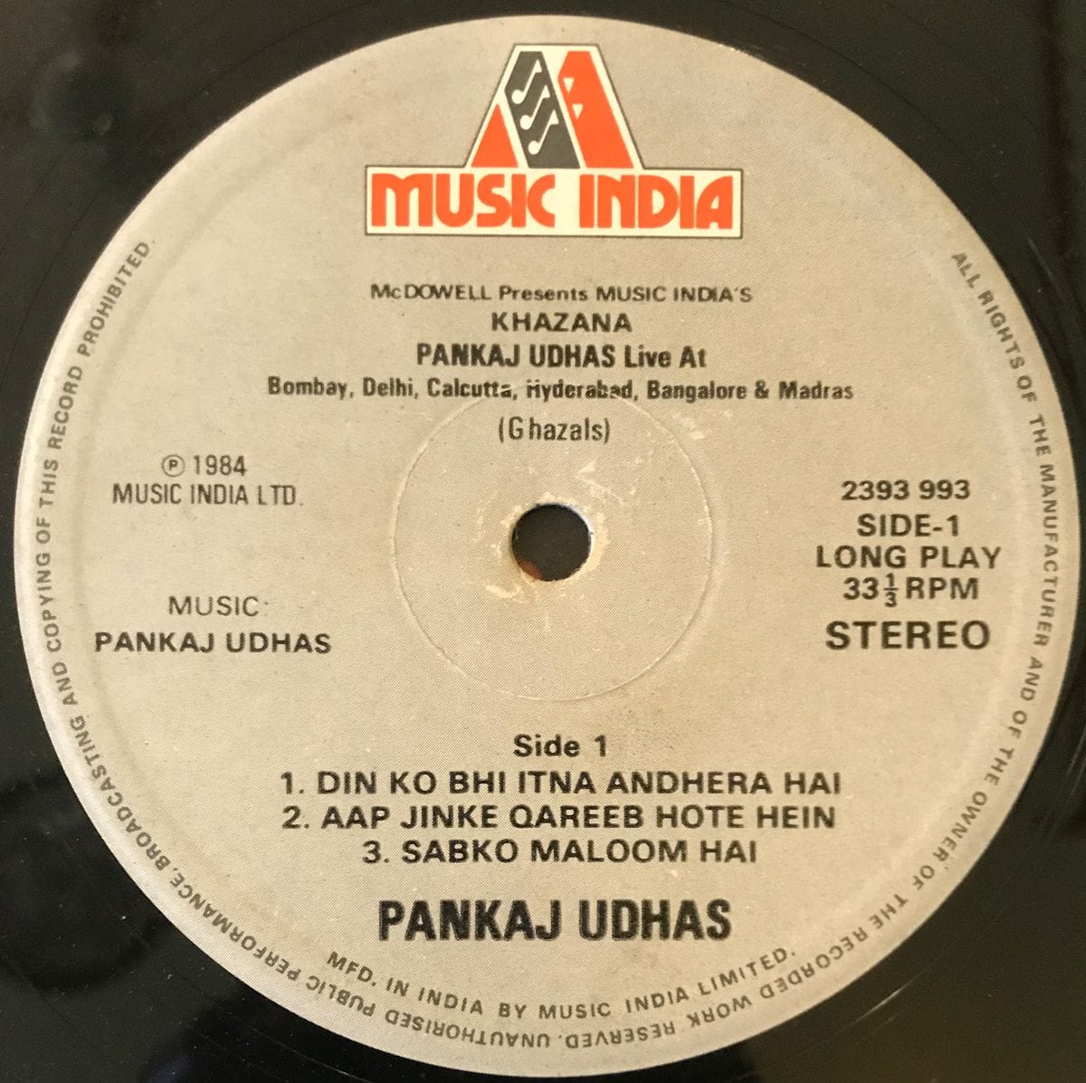 Pankaj Udhas (Live At Bombay, Delhi, Calcutta, Hyderabad, Bangalore ... Pankaj Udhas (Live At Bombay, Delhi, Calcutta, Hyderabad, Bangalore ...